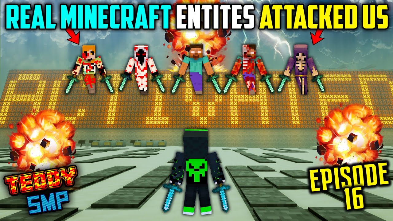 😱MULTIVERSE HEROBRINE AND ALL MINECRAFT ENTITES ATTACKED US - SUPER ...