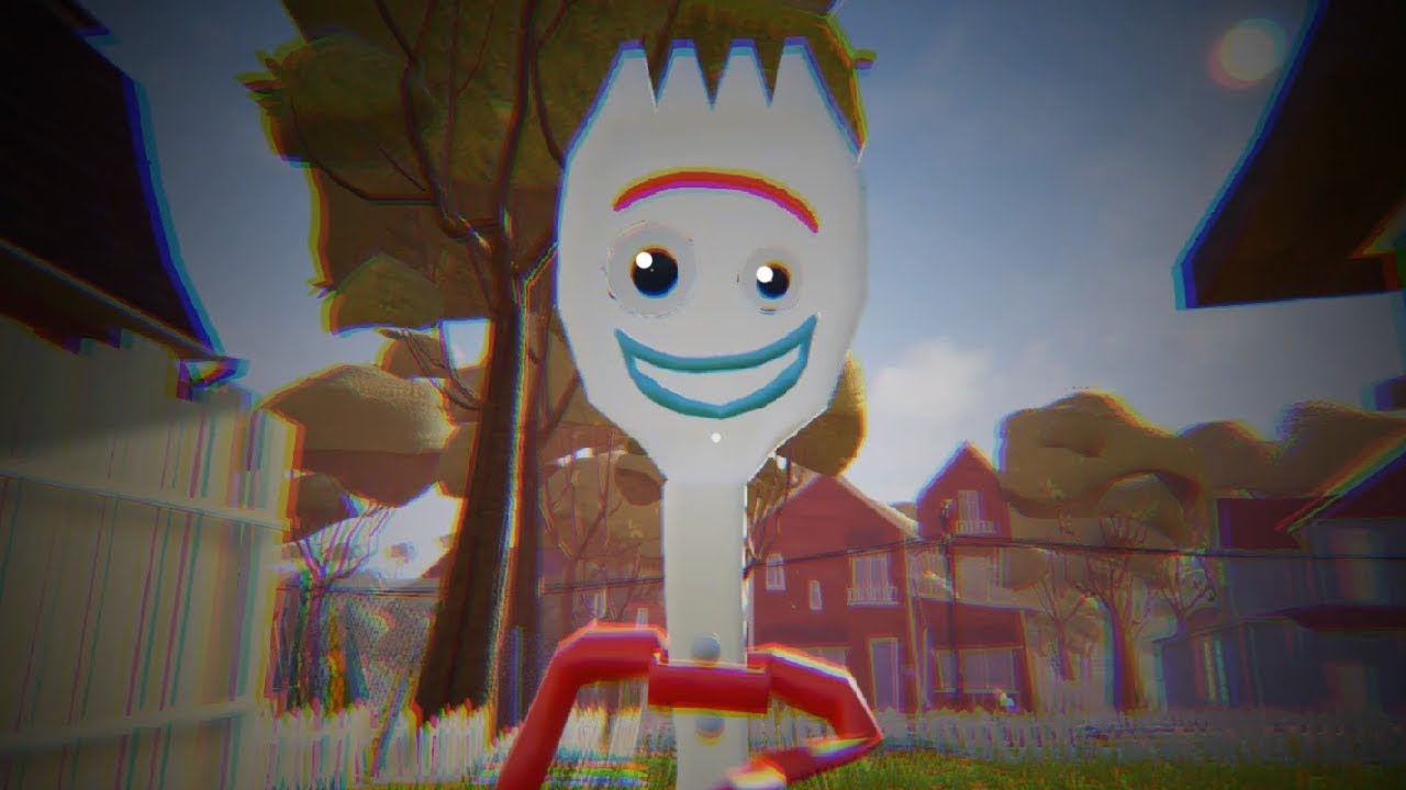 My new Neighbor is a TALKING FORK - Hello Neighbor Toy Story 4 Mod ...