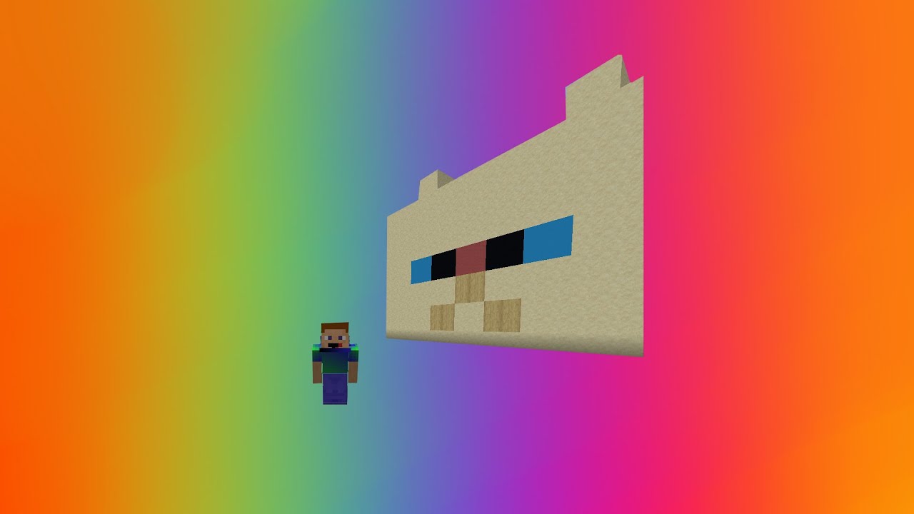 How To Build A Cat Head In Minecraft - YouTube