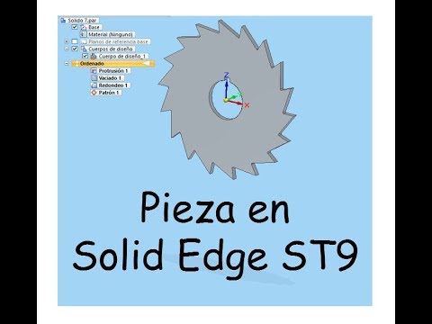 Pieza en Solid Edge ST9. Tutorial en español - YouTube