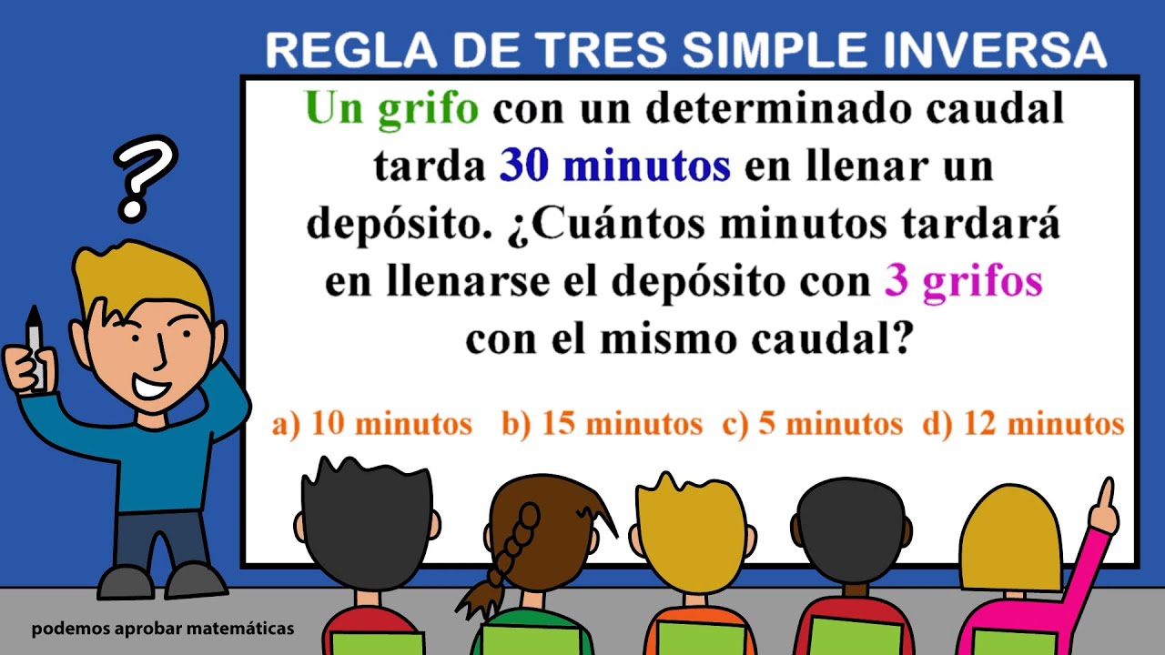 Regla de 3 INVERSA - PROPORCINALIDAD inversa - YouTube