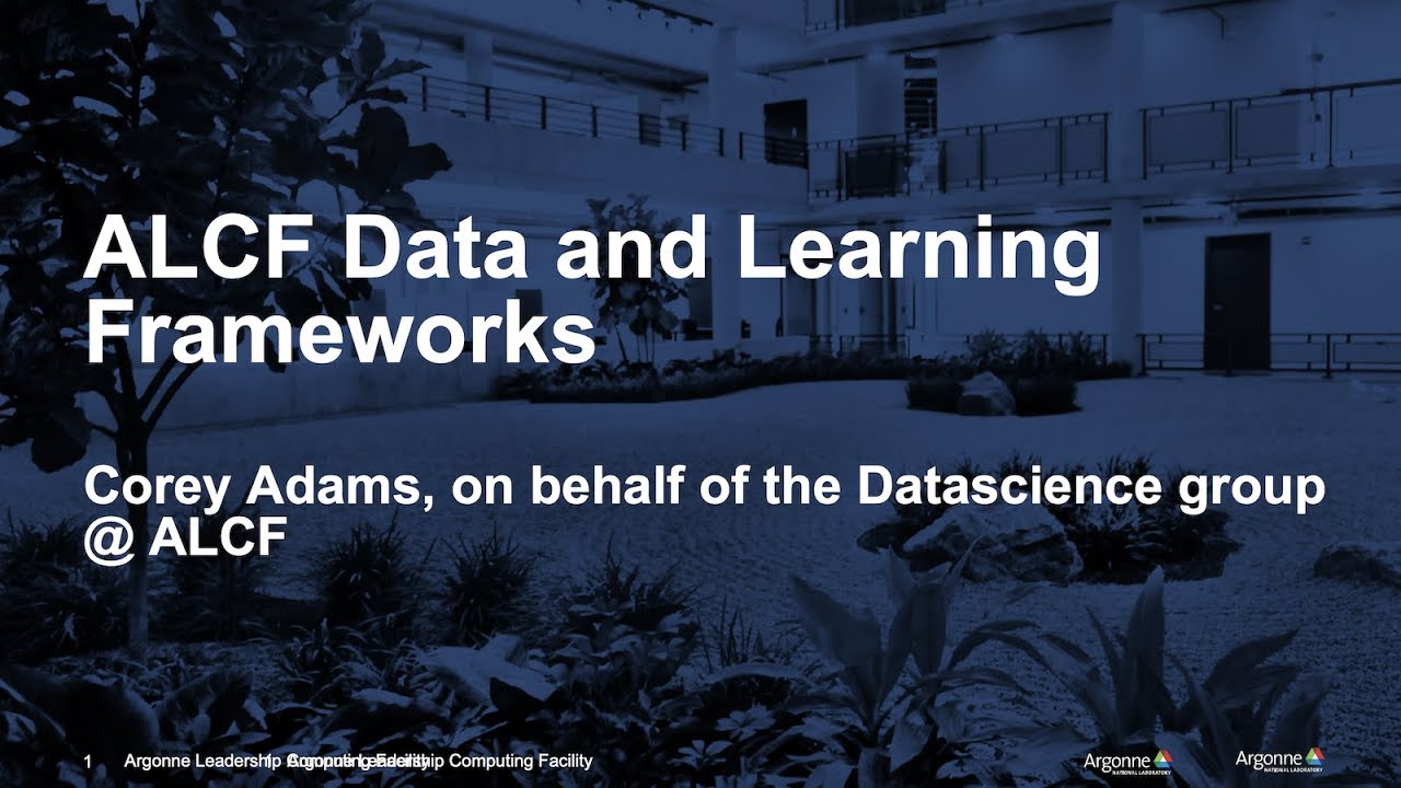ALCF Data and Learning Frameworks - YouTube