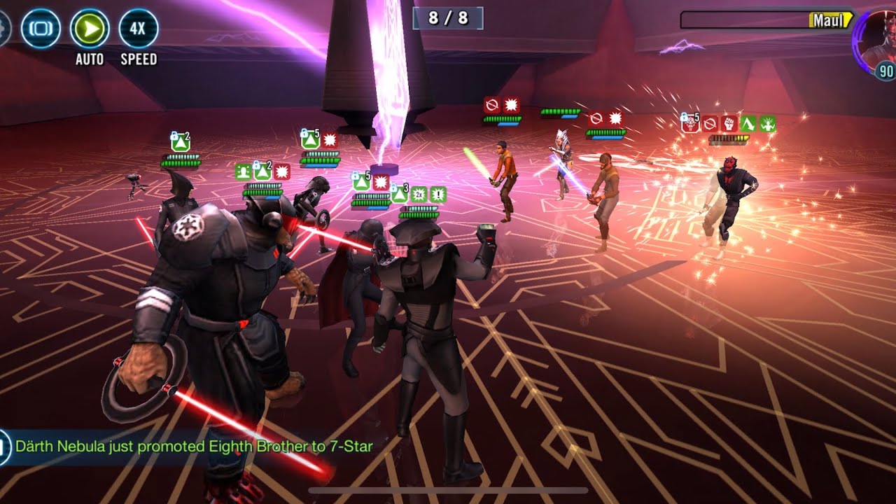 SWGoH Fanatical Devotion Assault Battle (Inquisitors) Tier 3 full auto ...