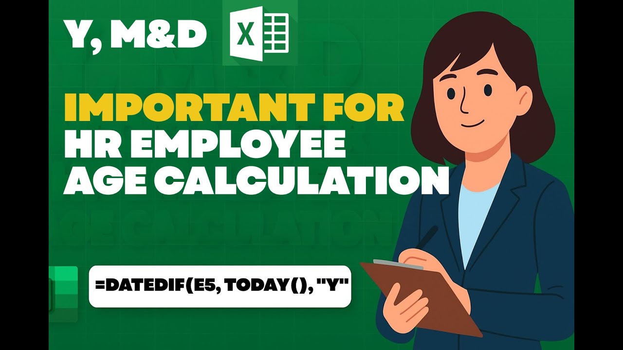 Part 1 Employee Age Calculation in Excel | Why Y, M & D Are Important ...