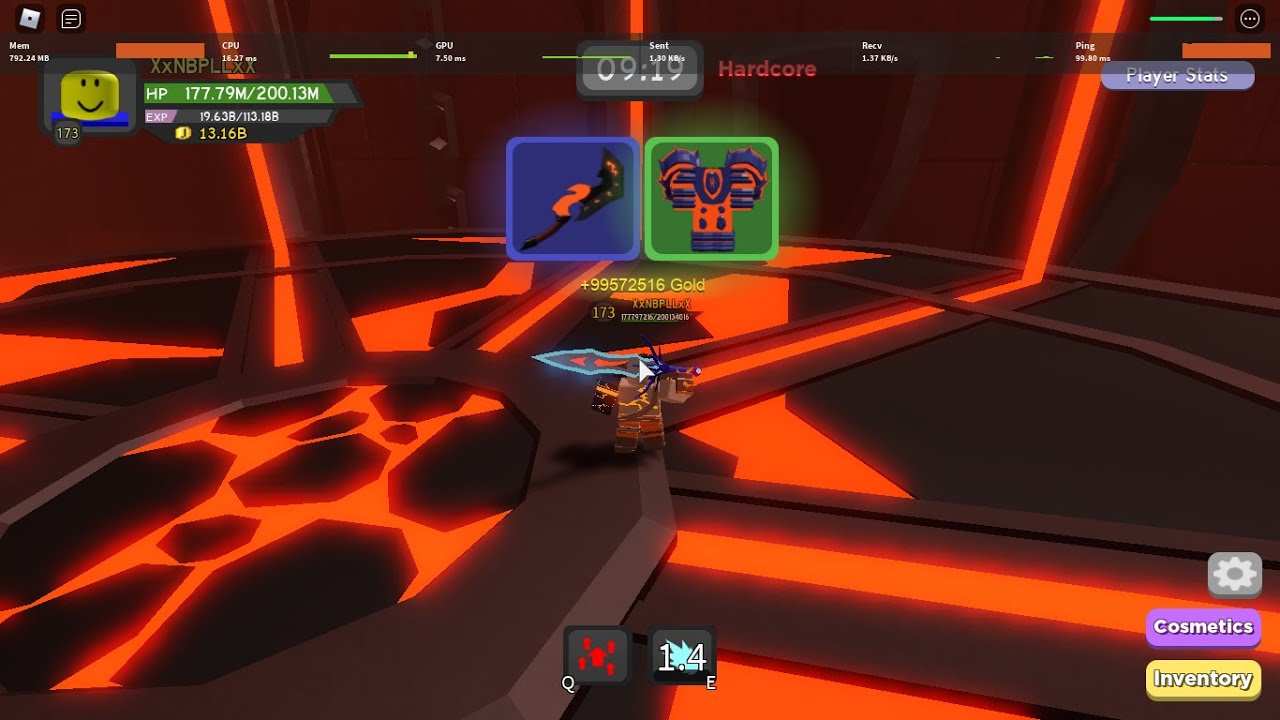 Dungeon Quest Leg spell grind - YouTube