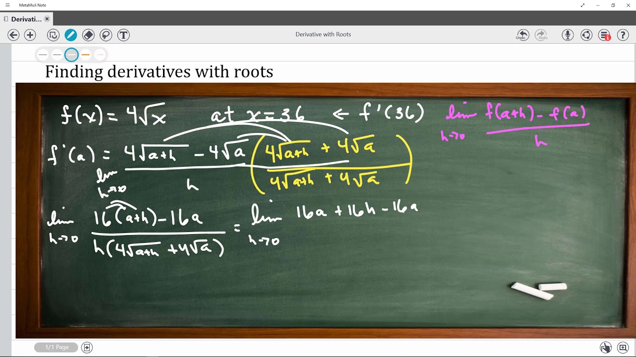 Calc I: Finding Derivatives with Roots - YouTube