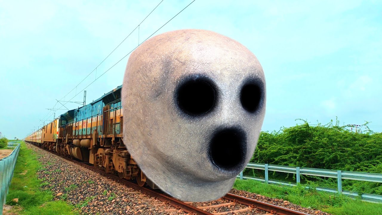 Scary Ghost Danger Train Face Funny Video - bhutiya train bhutiya train ...