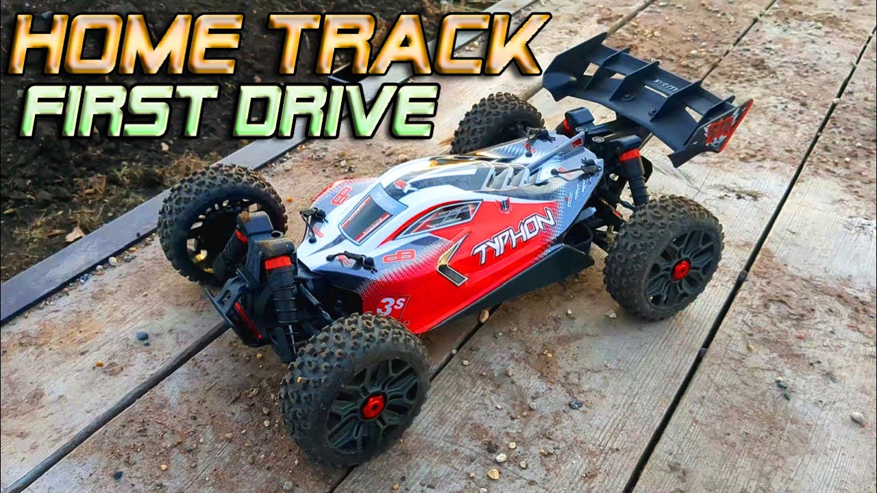 ARRMA Typhon 3s Takes on My Backyard Track - YouTube