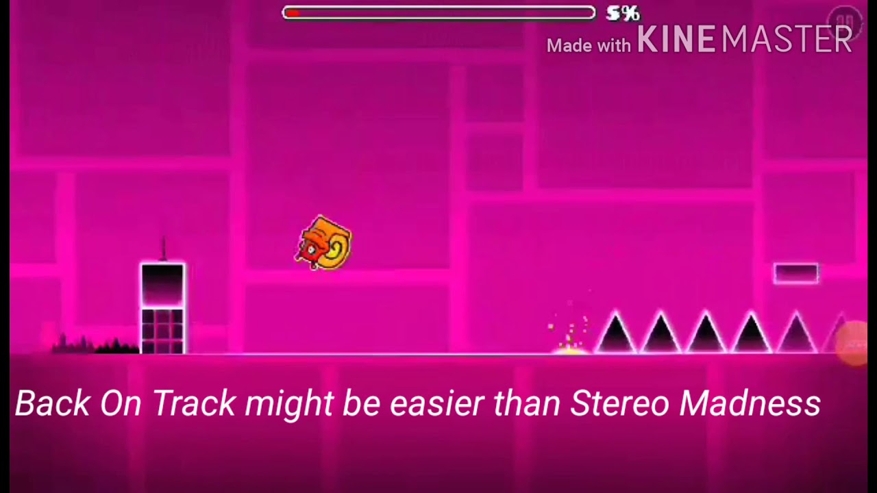 Slightly Low Quality GD Back On Track Gameplay (its ez) - YouTube