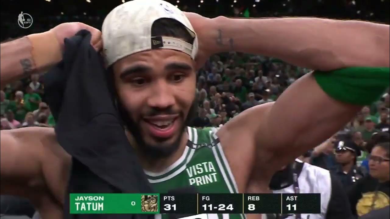 Jayson Tatum's Hilarious 'WE DID IT!' Celebration After NBA Championship Win - YouTube