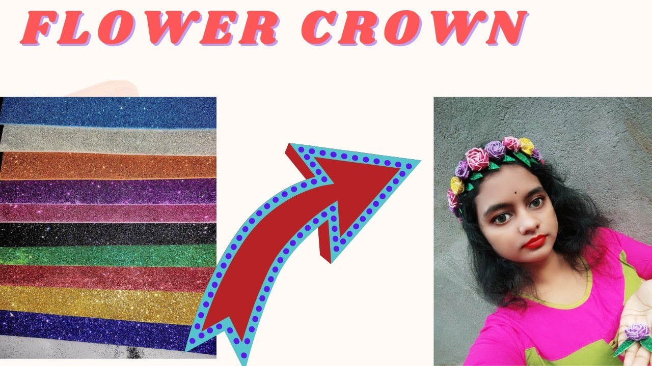How to make flower tiara DIY flower crown - YouTube