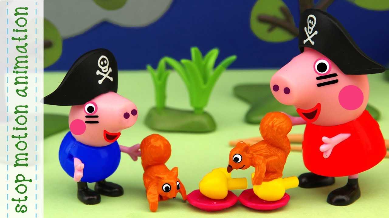 Squirrels. Peppa pig toys stop motion animation english episodes 2018 ...