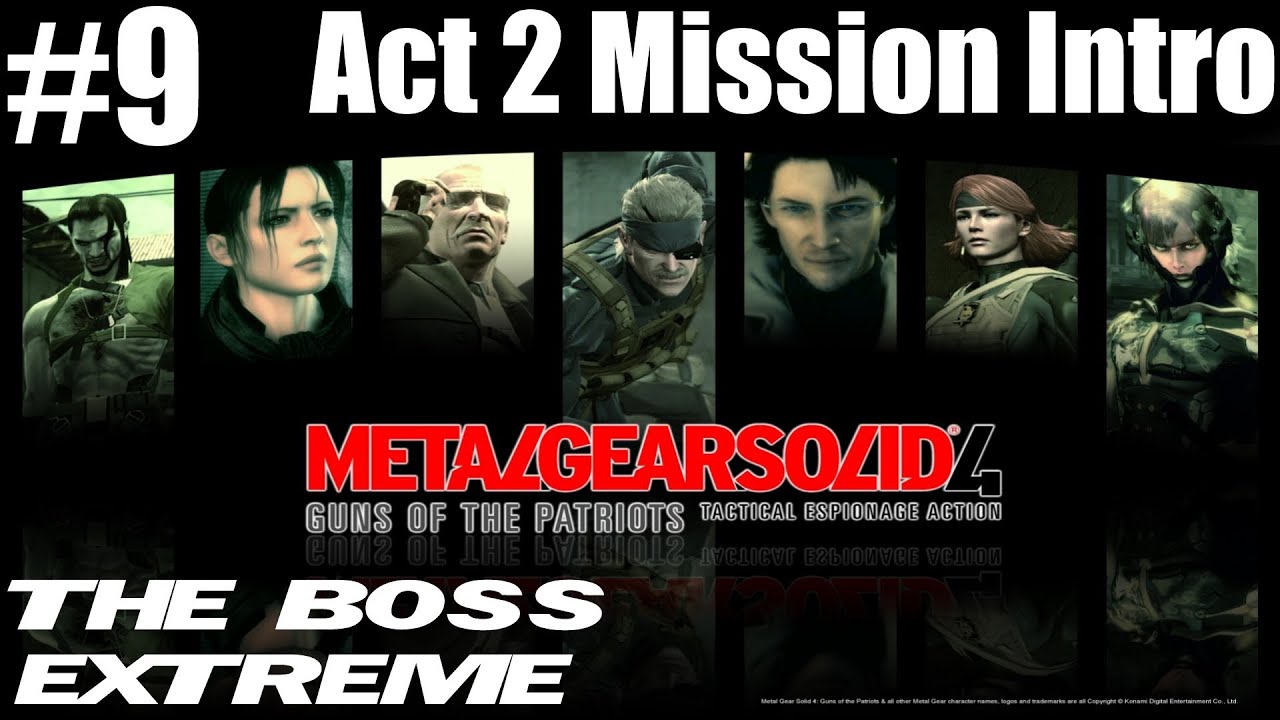 Metal Gear Solid 4 - The Boss Extreme Walkthrough - Part 9 - Act 2 ...