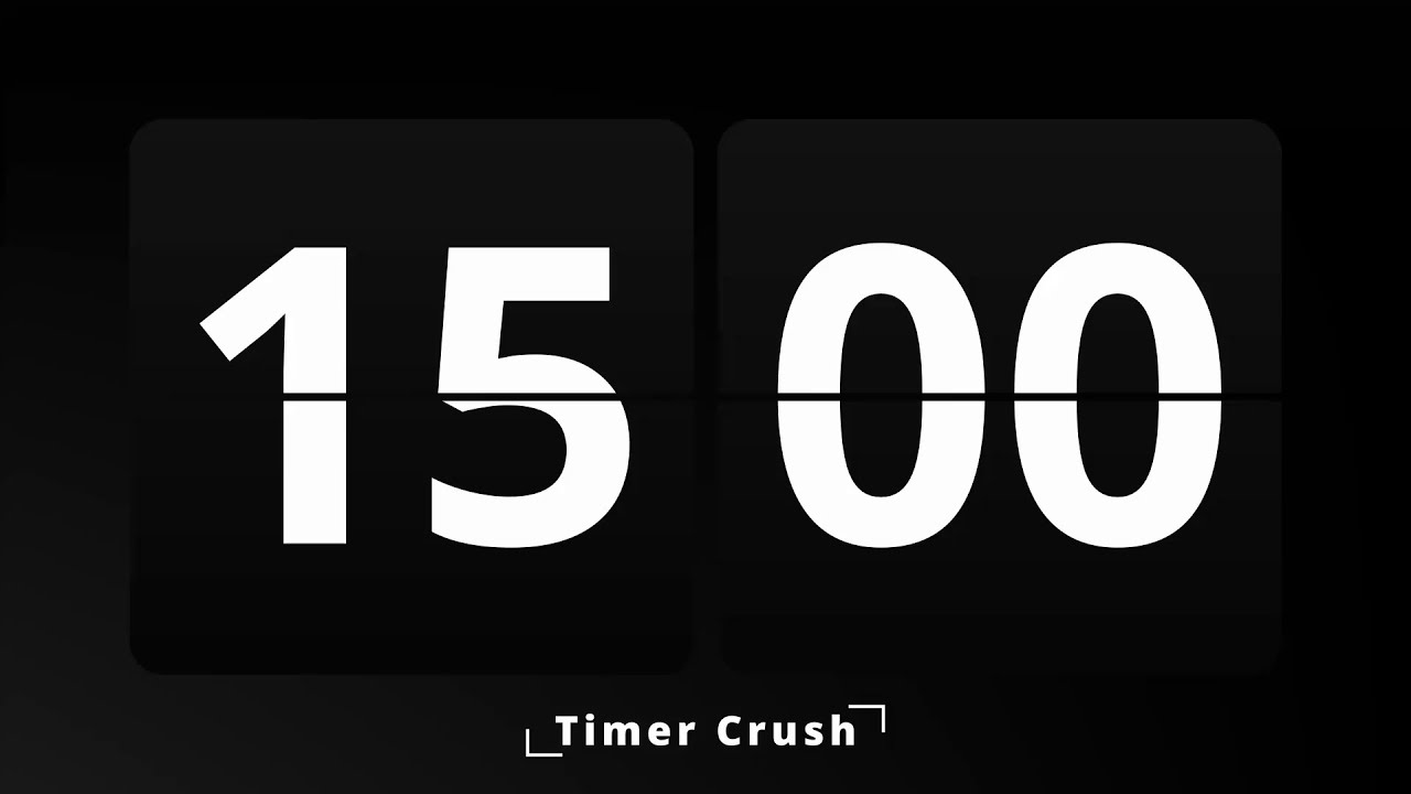 15 Minutes Countdown Flip Clock Timer with Beeps - YouTube