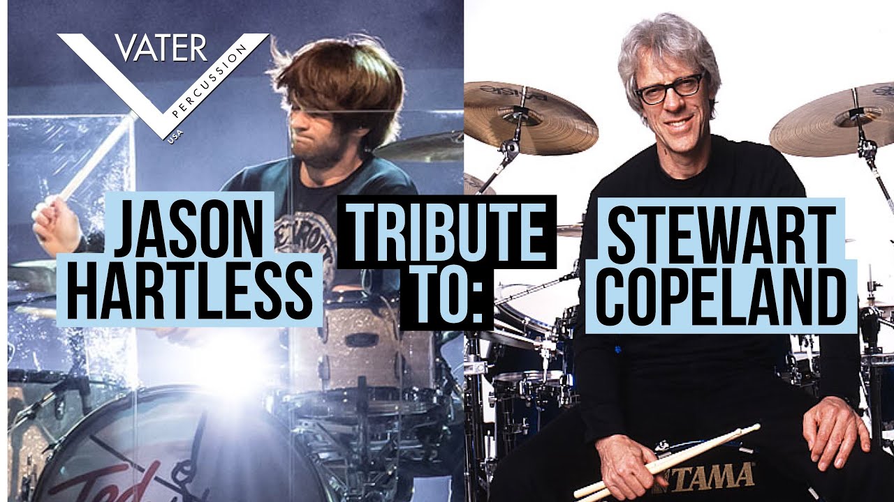 Jason Hartless Tribute to Stewart Copeland - Vater Drumsticks - YouTube