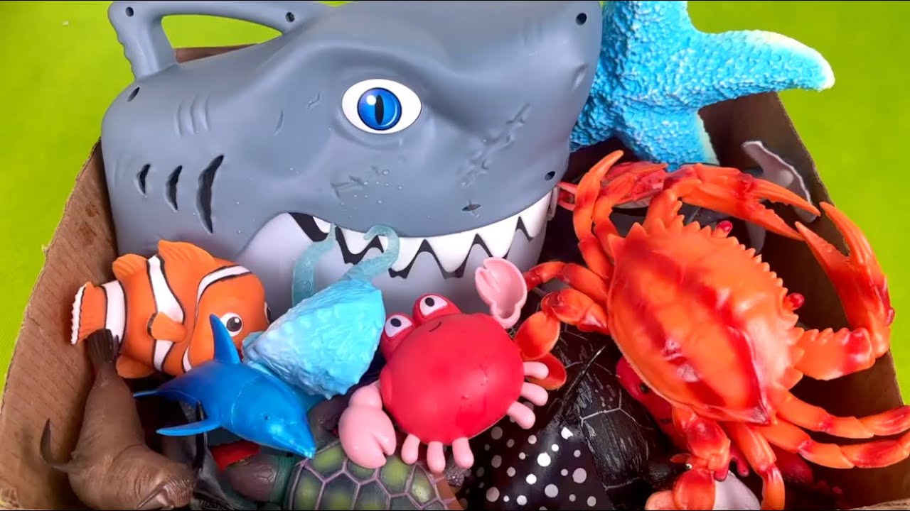 Learn SEA ANIMALS with TOYS for KIDS BABIES Toddlers in English - Lots ...