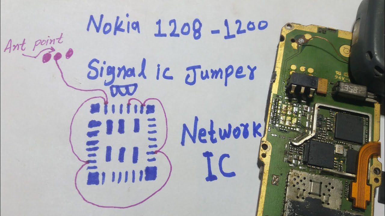 nokia 1208,1200 Network ic jumper wayz;Fiaz electronics - YouTube