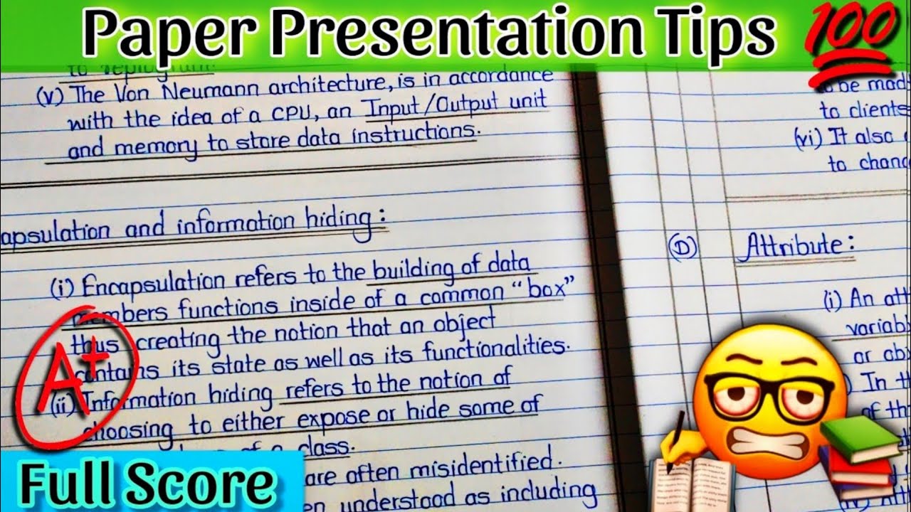 Paper presentation to score full marks & Improve handwriting | Board ...