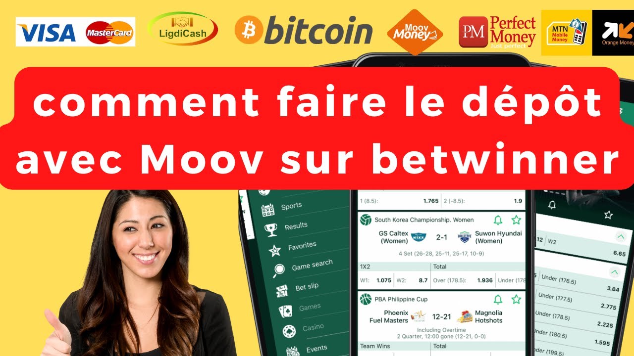 comment faire le dépôt avec Moov sur betwinner - YouTube