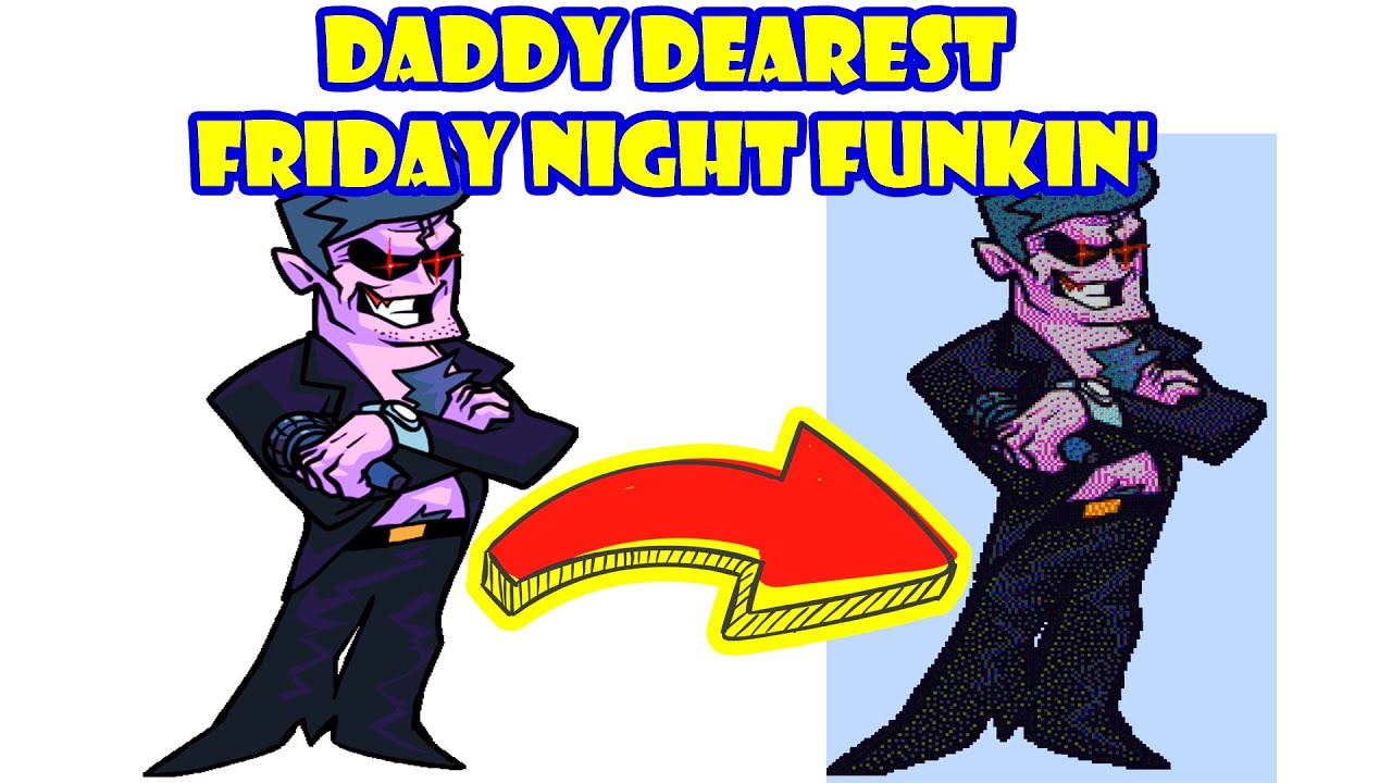DADDY DEAREST FRIDAY NIGHT FUNKIN' Minecraft Pixel Art Timelapse - YouTube