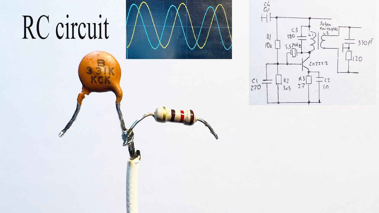 How an RC circuit changes phase by 90 degrees - YouTube