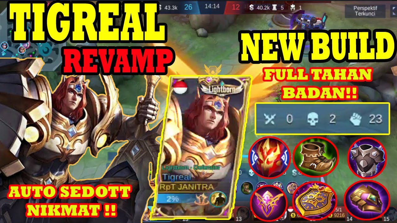 GAMEPLAY TIGREAL REVAMP | BEST BUILD TIGREAL TERKUAT DAN TEBAL TERBARU ...