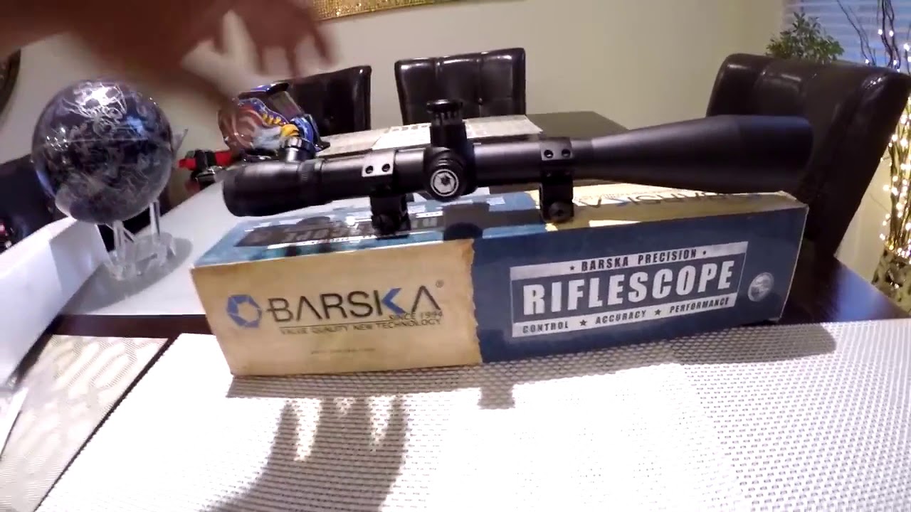 Barska Tactical Sniper Rifle Scope Unboxing & Quick Review - YouTube