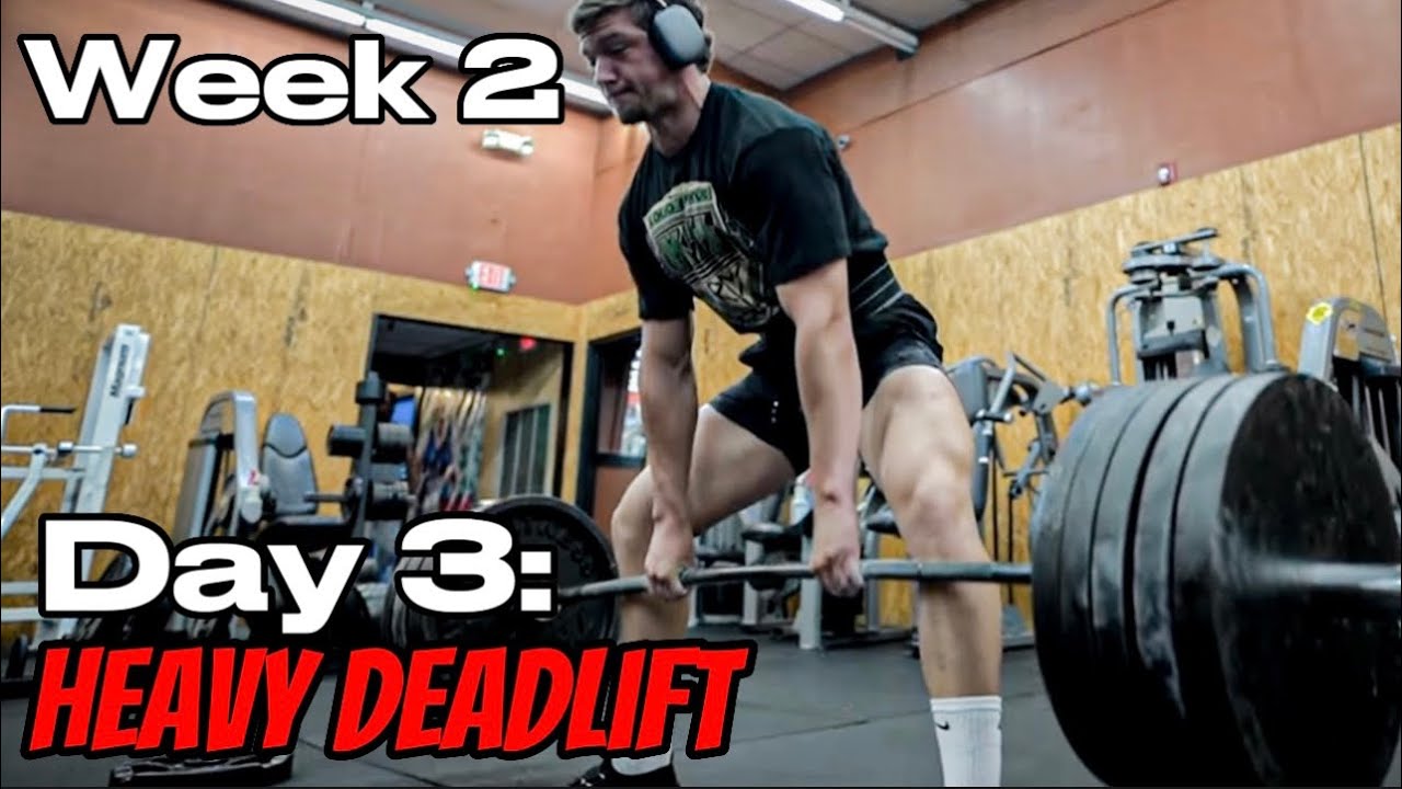 W2 Day 3: HEAVY DEADLIFT (Full Program for Strength) - YouTube