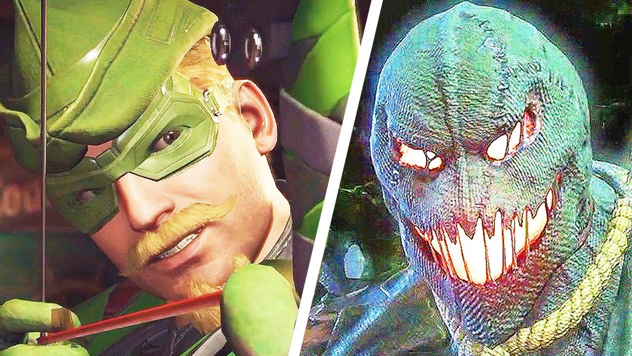 INJUSTICE 2 GAMEPLAY Green Arrow Scarecrow Black Adam PS4/XBOX ONE ...