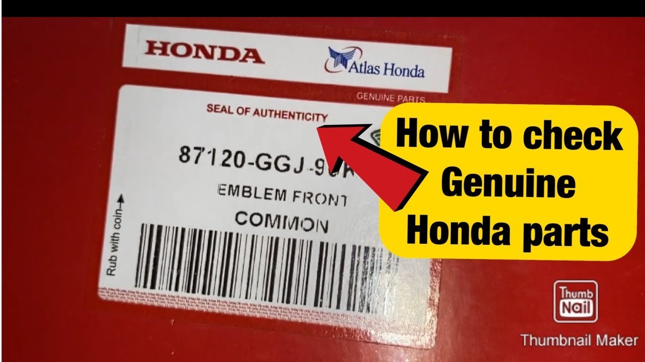 How to check Genuine Atlas Honda motorcycle parts.Complete information ...