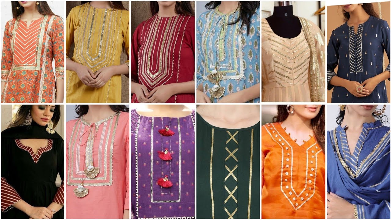 Gota patti neck design 2025 For Eid/Summer Neck Design 2025/Gala Design ...