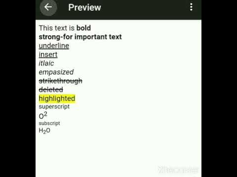 HTML Bold Italics Underline the text | Text formatting tags in html ...