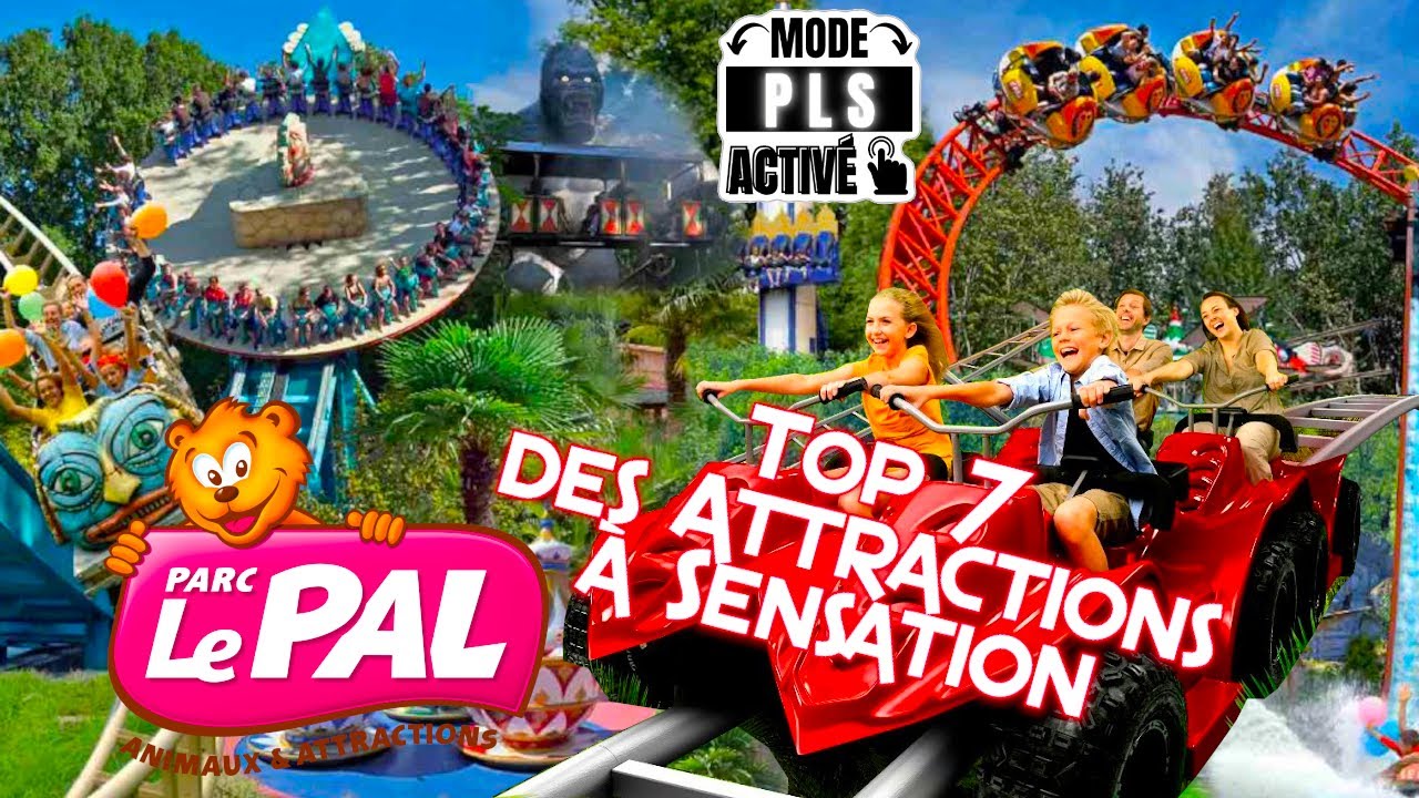 LES 7 ATTRACTIONS A SENSATIONS 🎢 FORTES DU PARC LE PAL - YouTube
