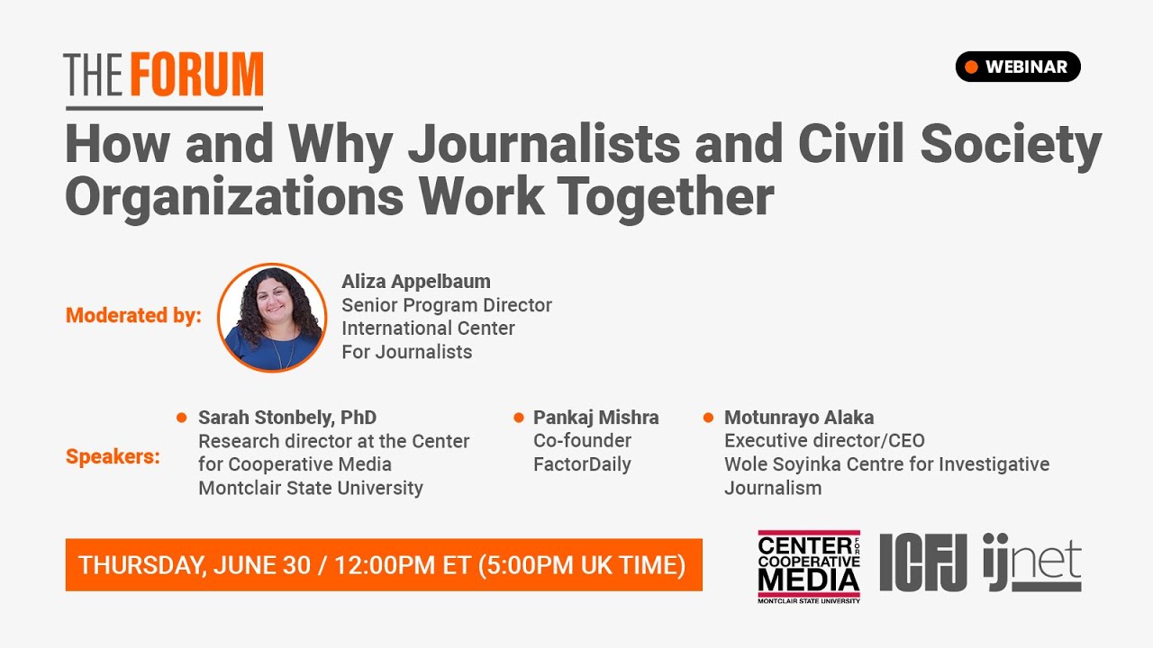 Webinar 133: How and why journalists and civil society organizations ...