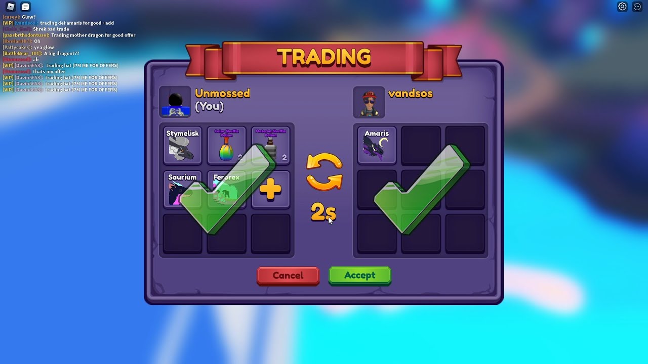 Trading A Stymelisk For A Default Amaris! (Roblox Dragon Adventures) W ...