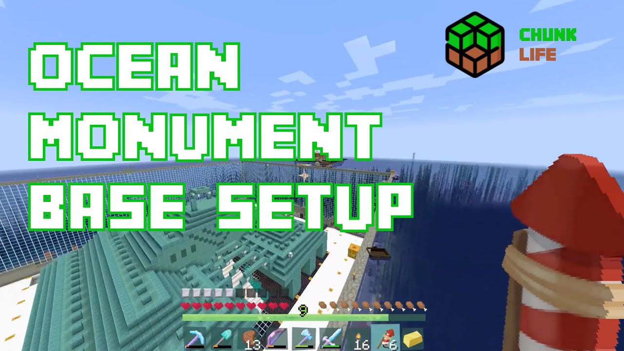 New Ocean Monument Base! Blackstone & Prismarine Luxury | Minecraft Survival Lets Play - YouTube