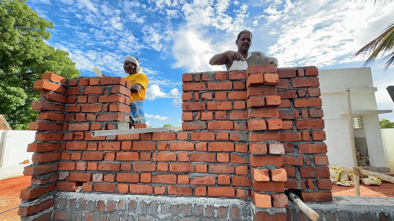 Lintel Level Brick Work-Amazing with 50x30 3BHK house Lintel level ...