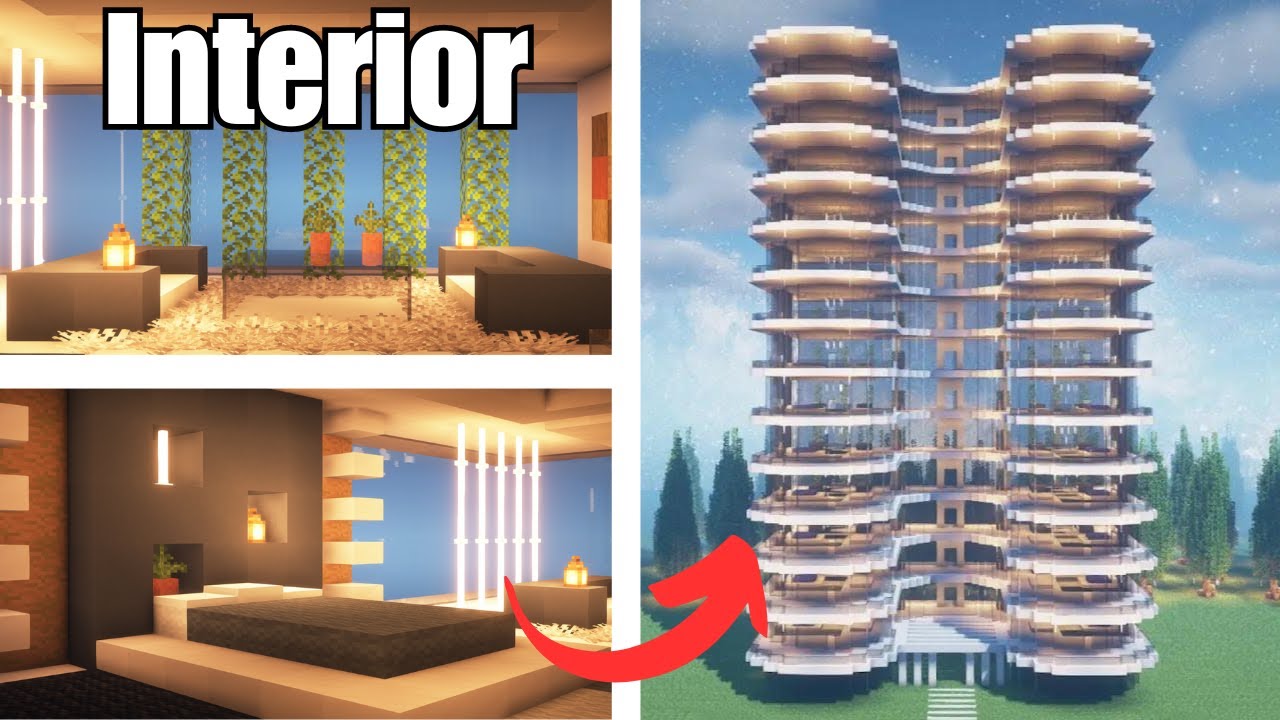 How to build a modern hotel in Minecraft (#14) | Interior - YouTube