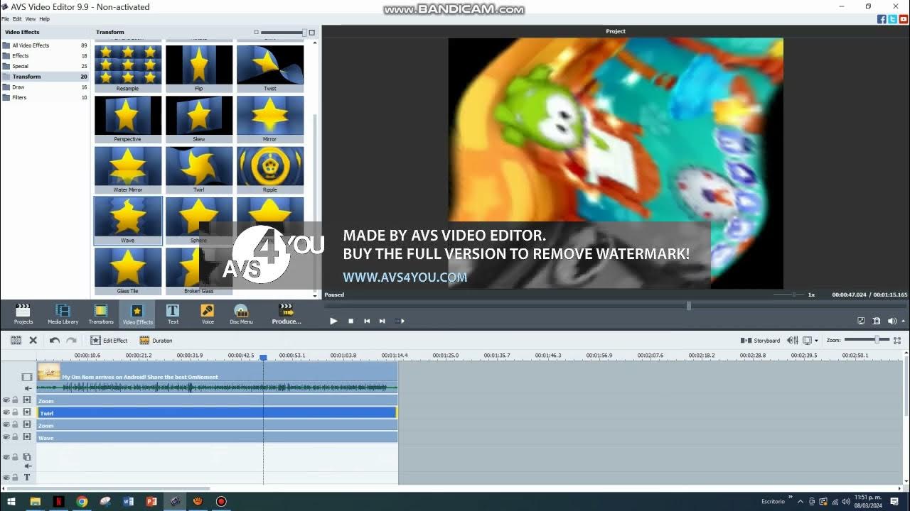 How To Make Rotation Wave on AVS Type Sony Vegas - YouTube