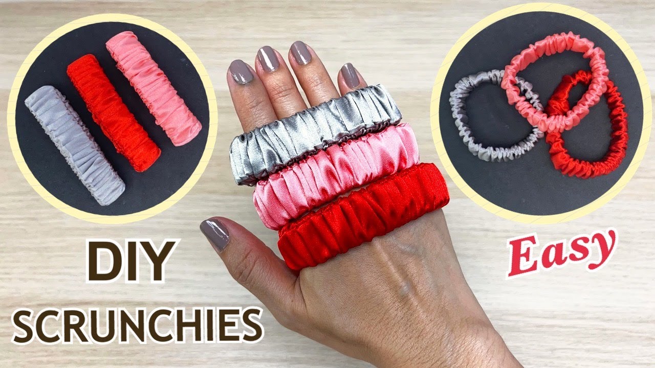Diy Easy Scrunchies🎀How to Make Scrunchies Sewing Tutorial At Home ...