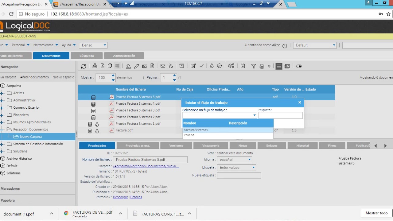 Crear flujo y validar funcionalidad en Logicaldoc - YouTube