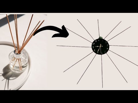 DIY wall clock | easy wall decor ideas using wooden sticks - YouTube
