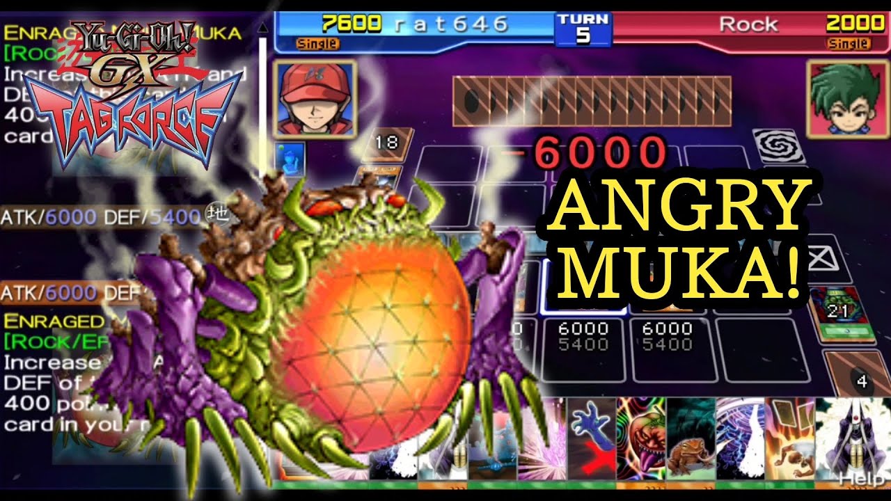 Enraged Muka Muka vs. Rock [ Yugioh GX Tag Force 1 ] - YouTube