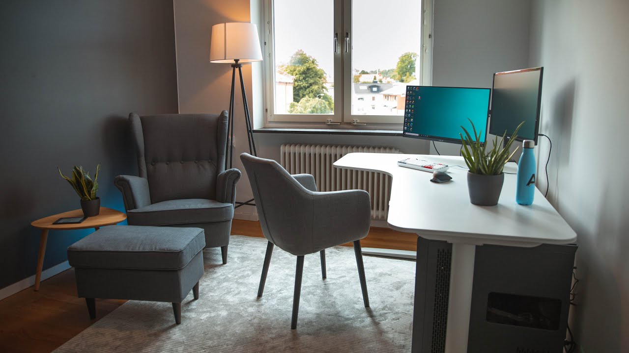 My New Work From Home Desk Setup! (software developer) - YouTube