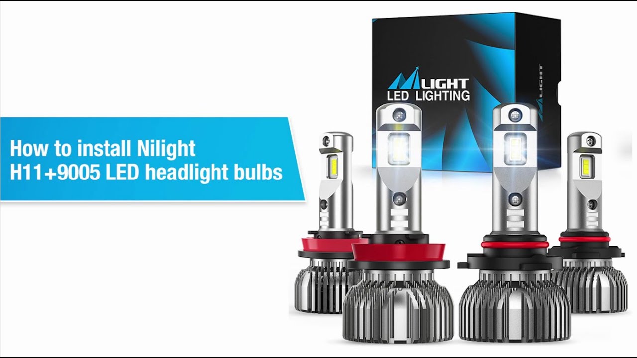 How to install Nilight E3 H11 9005 led headlight bulb - YouTube
