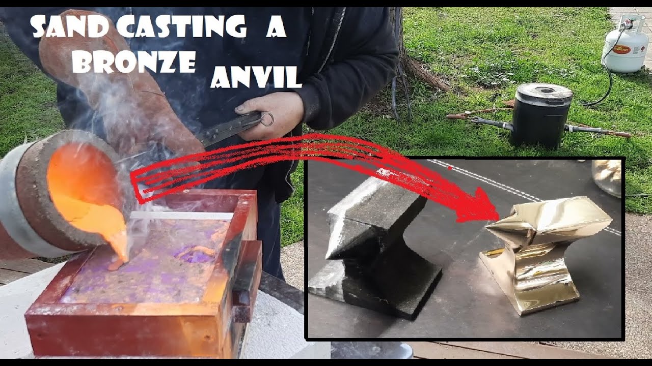 Melting Bronze to make Bronze jewellers anvil short video - YouTube