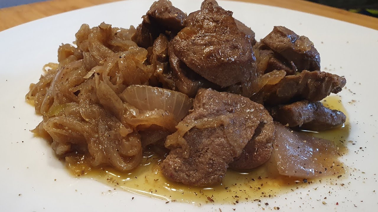 Hígado de Ternera Encebollado - Hígado Encebollado - Hígado con Cebolla ...