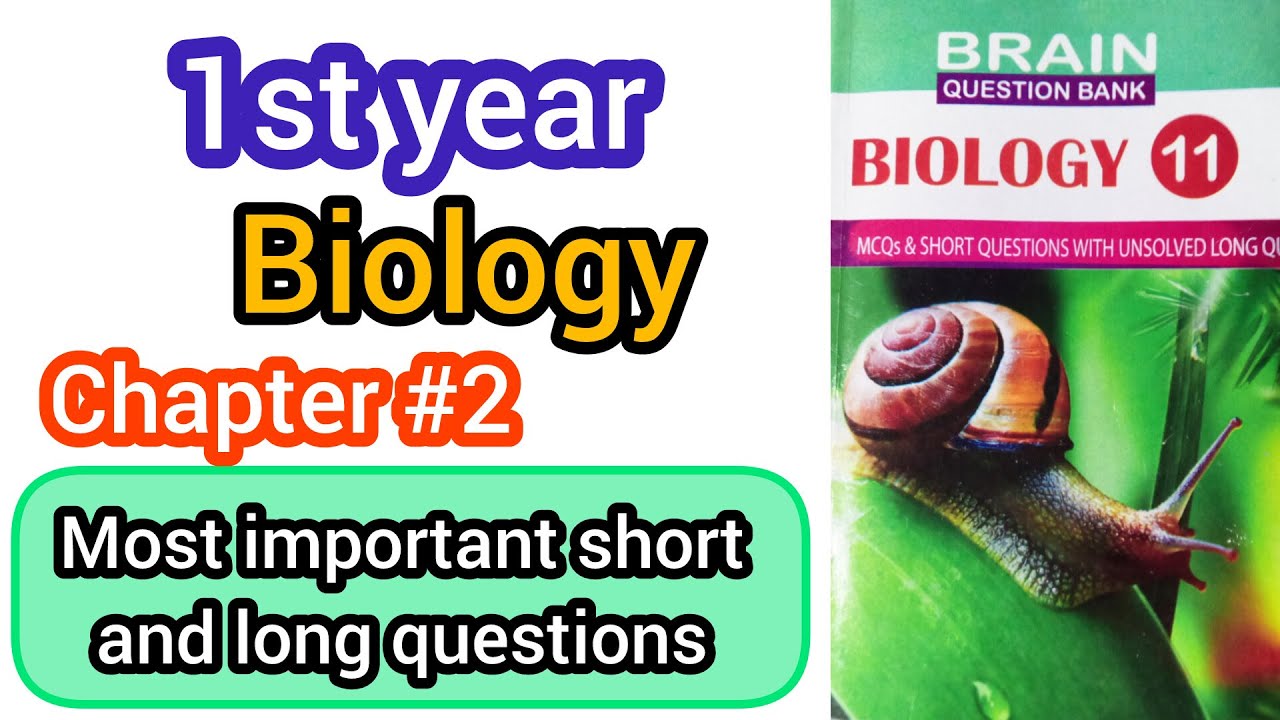 1st year biology /chapter no 2 most important short questions - YouTube
