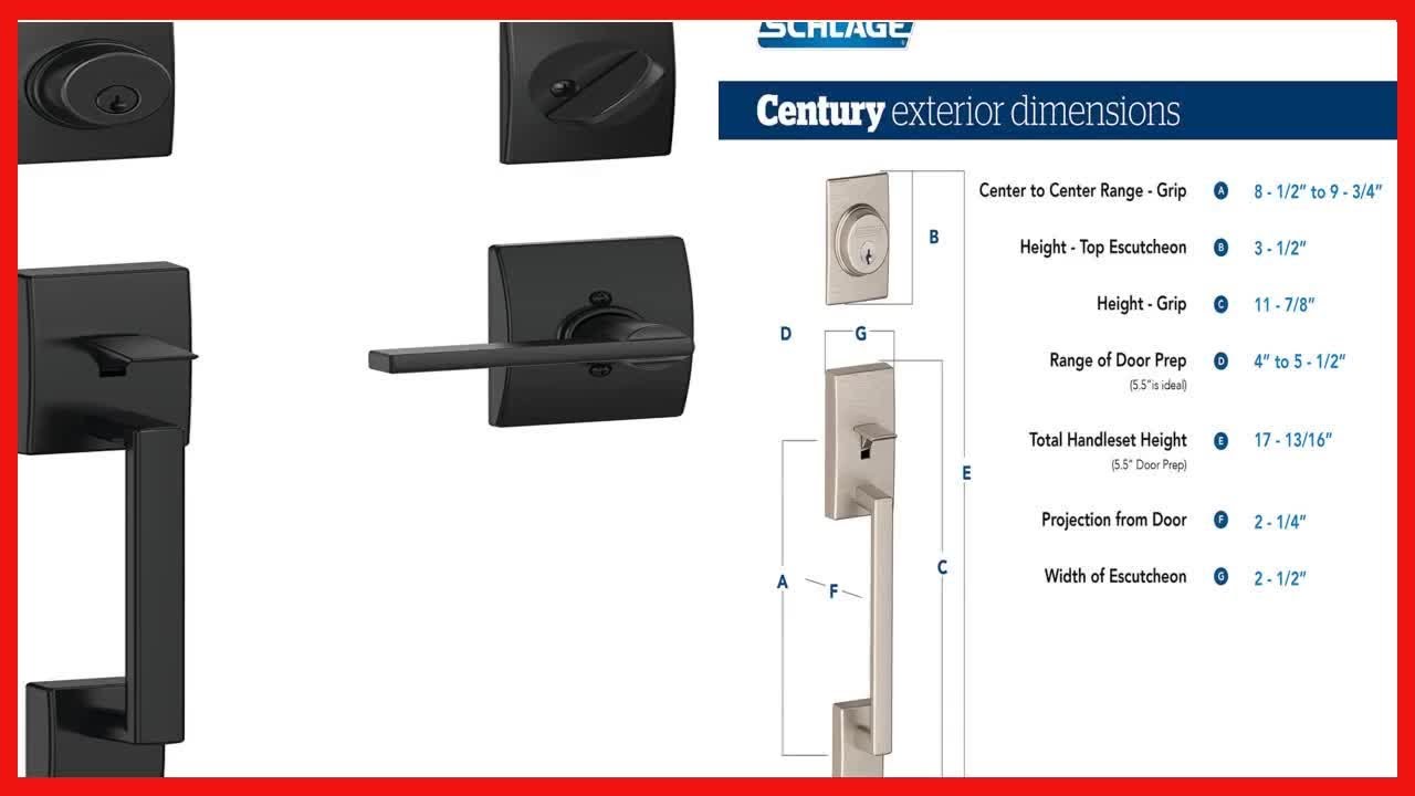 Great product - Schlage F60 CEN 622 LAT CEN Century Front Entry ...
