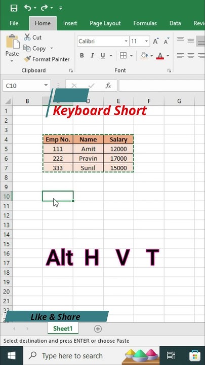 How to Convert Vertical Table Data to Horizontal in excel | Convert ...